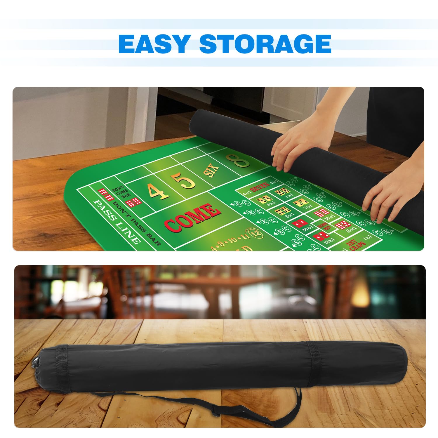 Snapklik.com : GSE Games & Sports Expert 70" X 35" Co Craps Tabletop ...