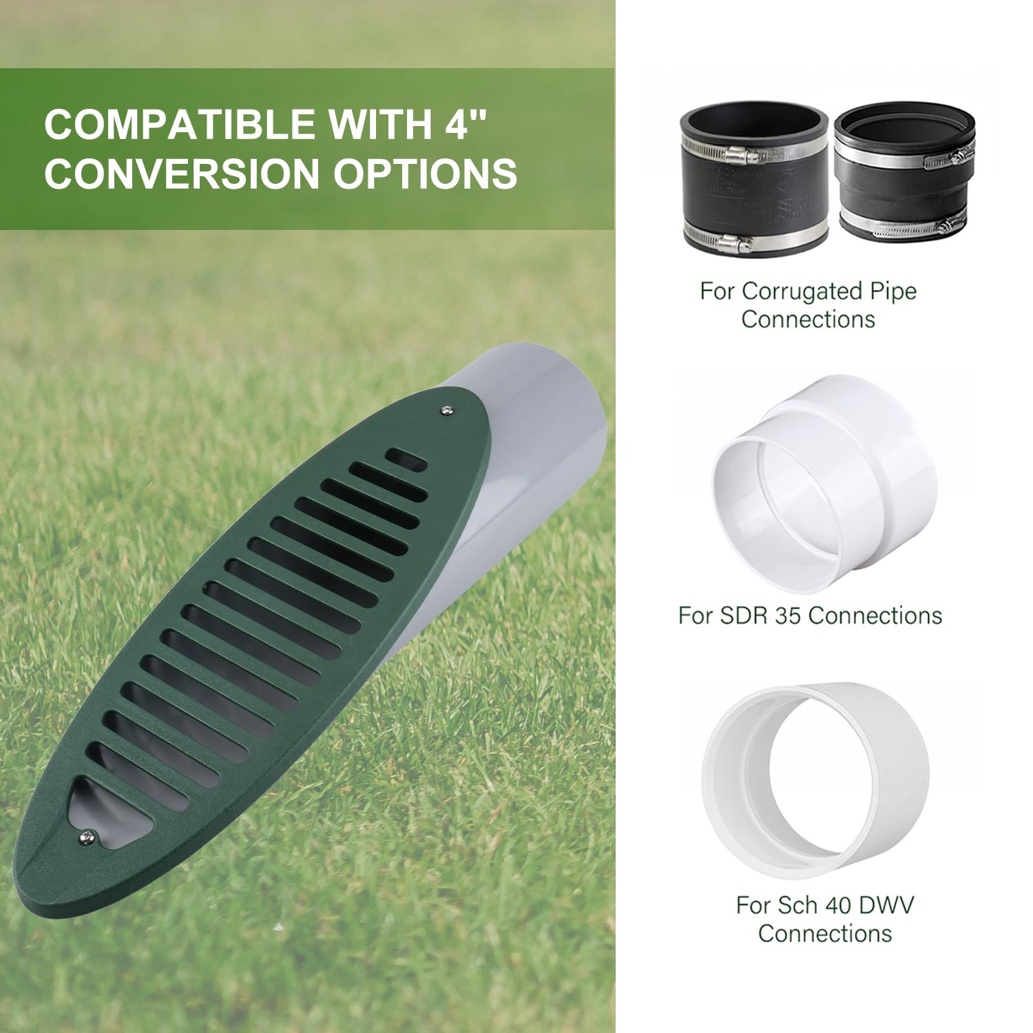 Snapklik.com : Holdly 4 Inch Green Angled Drain Grating Yard Drain ...