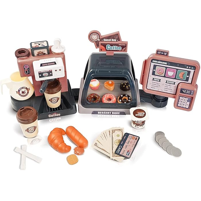 Buy Jorunb Coffee Shop Premium Toys, Coffee Maker Machine and Cash ...