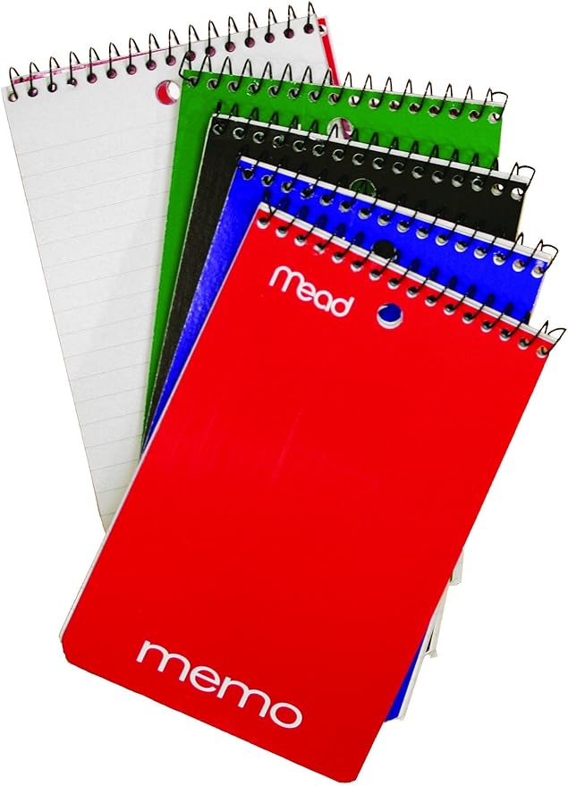 Mead Wirebound Memo Book, 4” x 6”, College Ruled, 80 Pages/40 Sheets ...