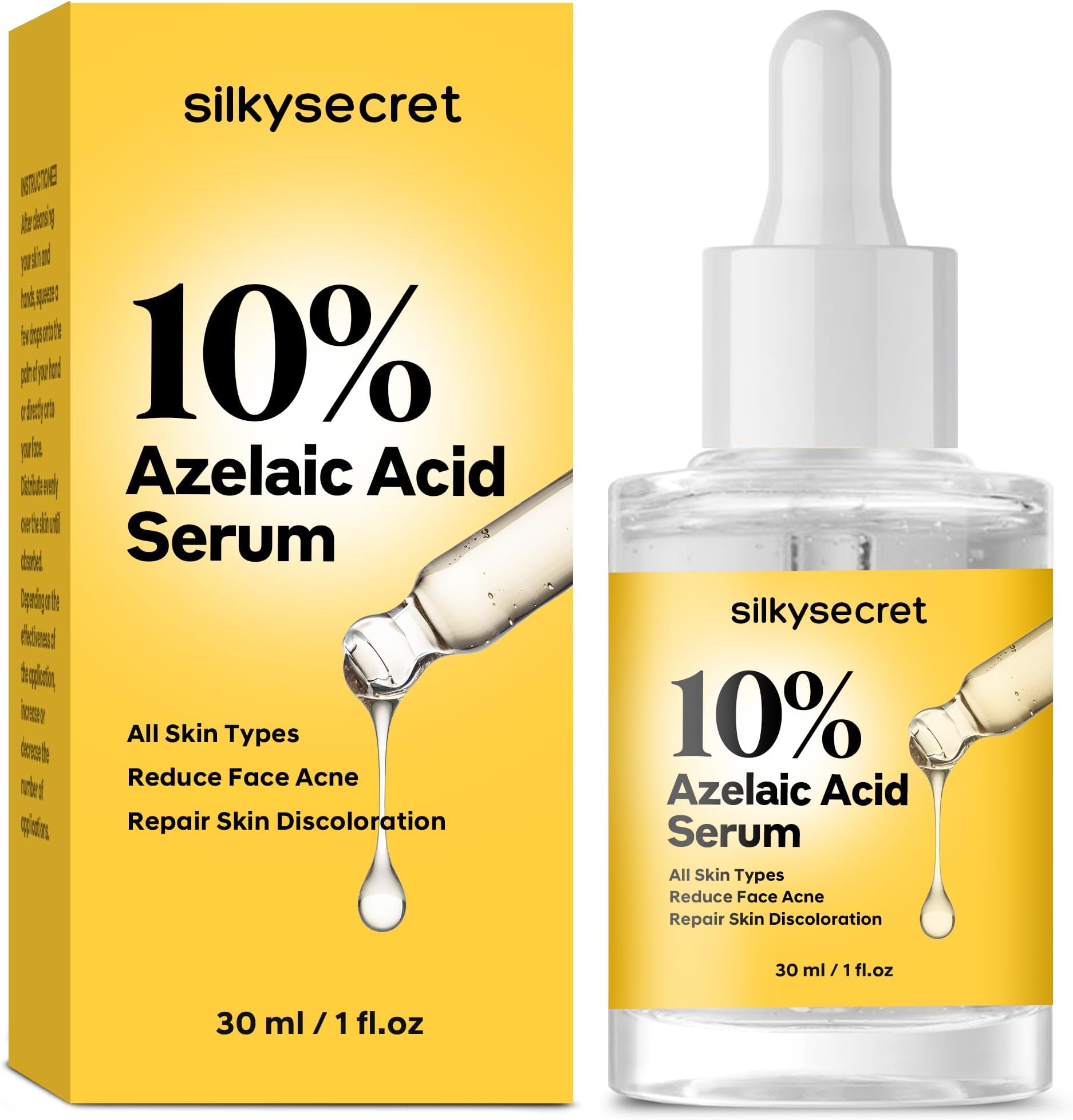 Amazon.com: NINELESS A-Control 10% Azelaic Acid Serum : Beauty ...
