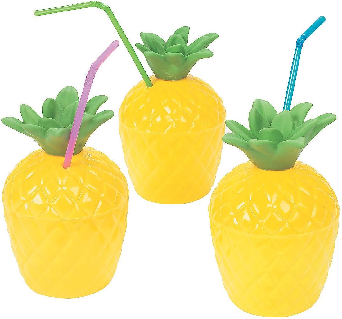 Amazon.com: Fun Express 12 Pieces Strawberry Molded Cups with Lids ...