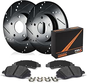 Amazon.com: Max Advanced Brakes Front Brake Kit Compatible With 1995-1999 2000 2001 2002 Chevy ...