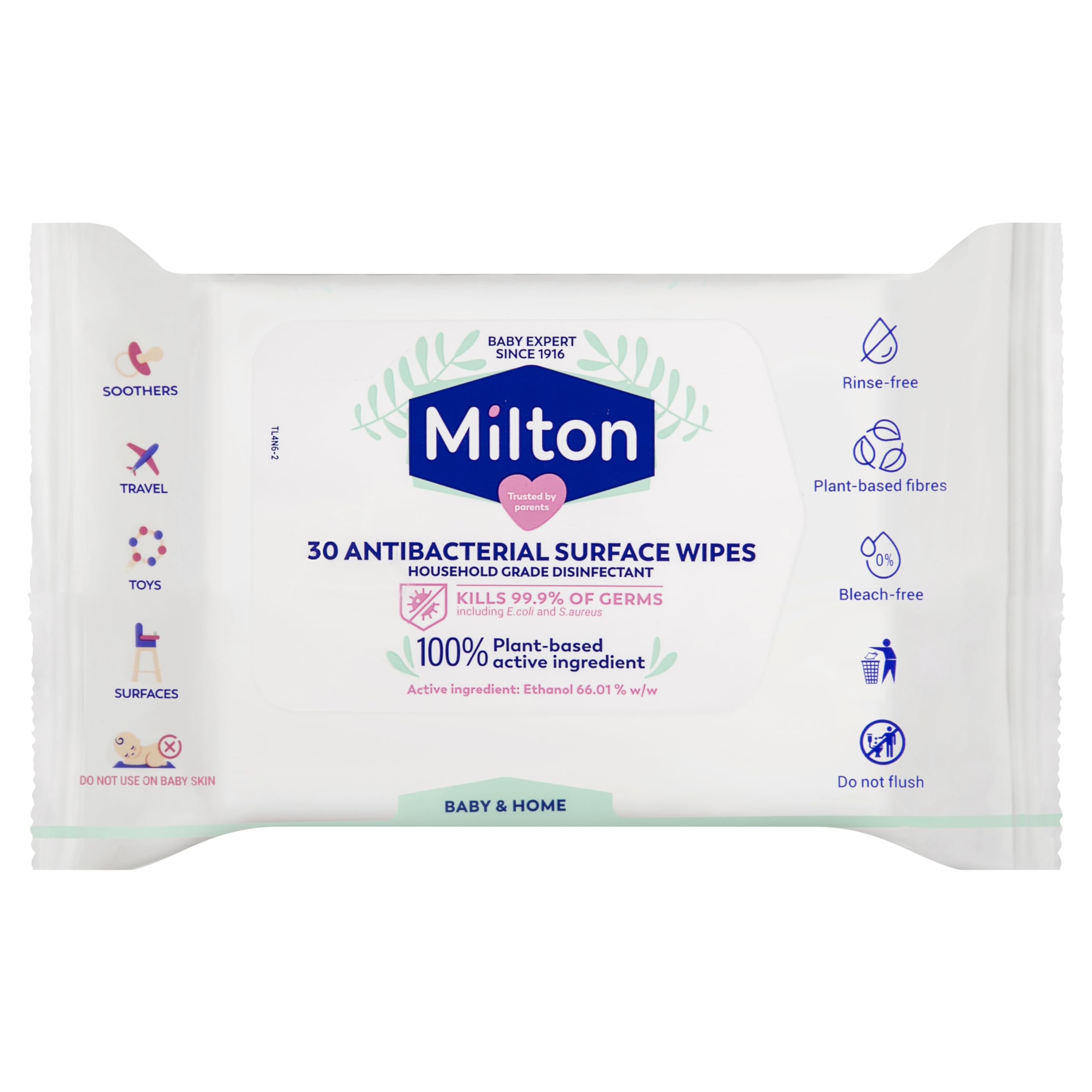 Milton Antibacterial Surface Wipes | Household Grade Disinfectant ...