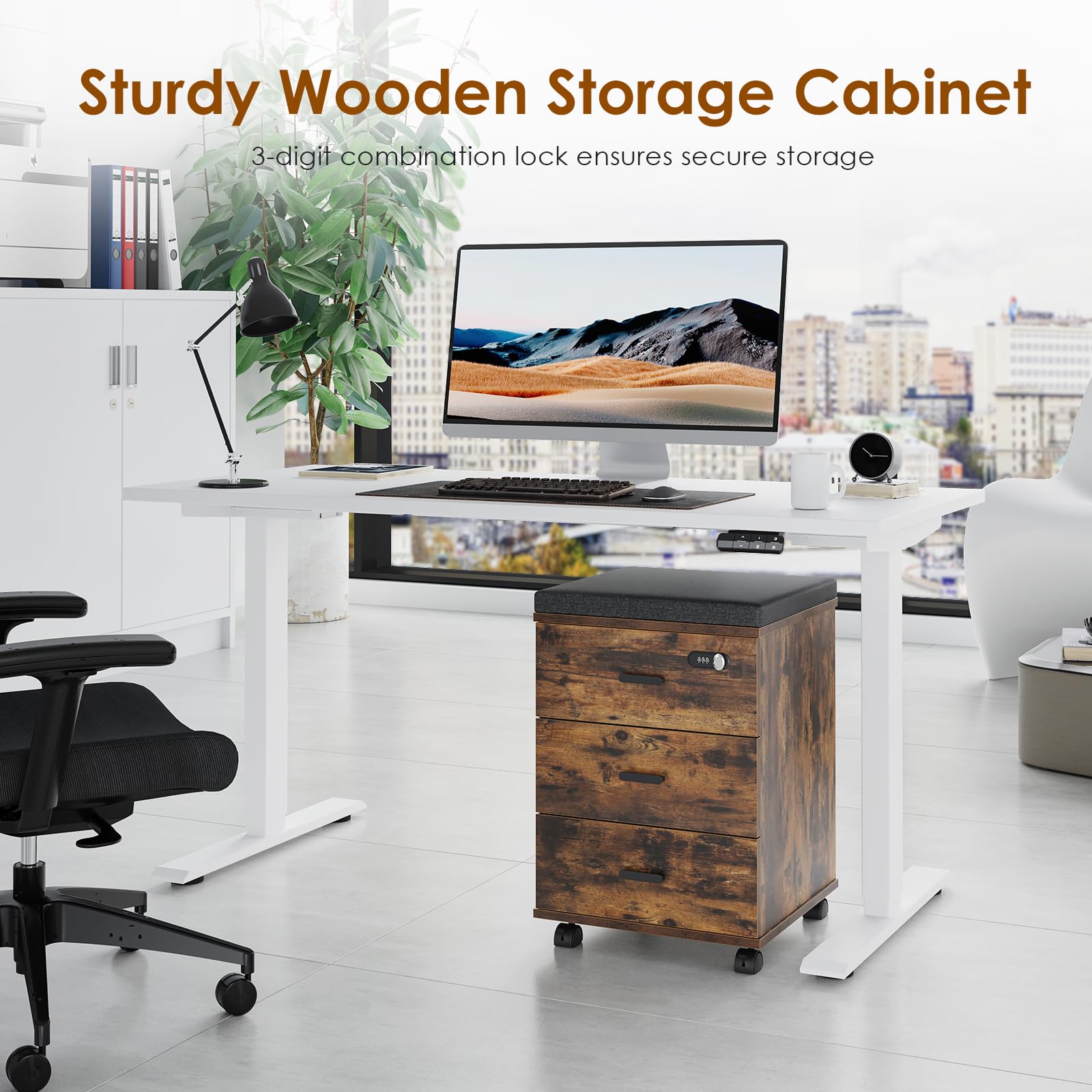 Snapklik.com : Soohow 3 Mobile Smart Lock Small Rolling Desk Unit ...