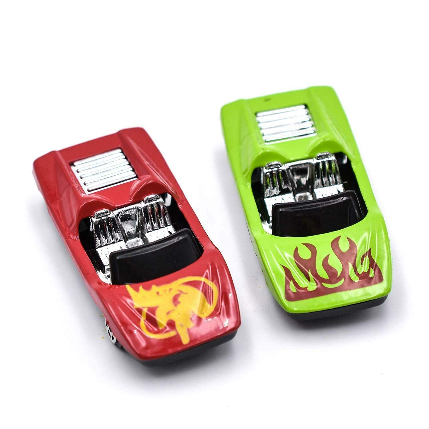 8 Pcs Die Cast Metal Free Wheel Toy Cars Set Mini Racing Convertibles ...