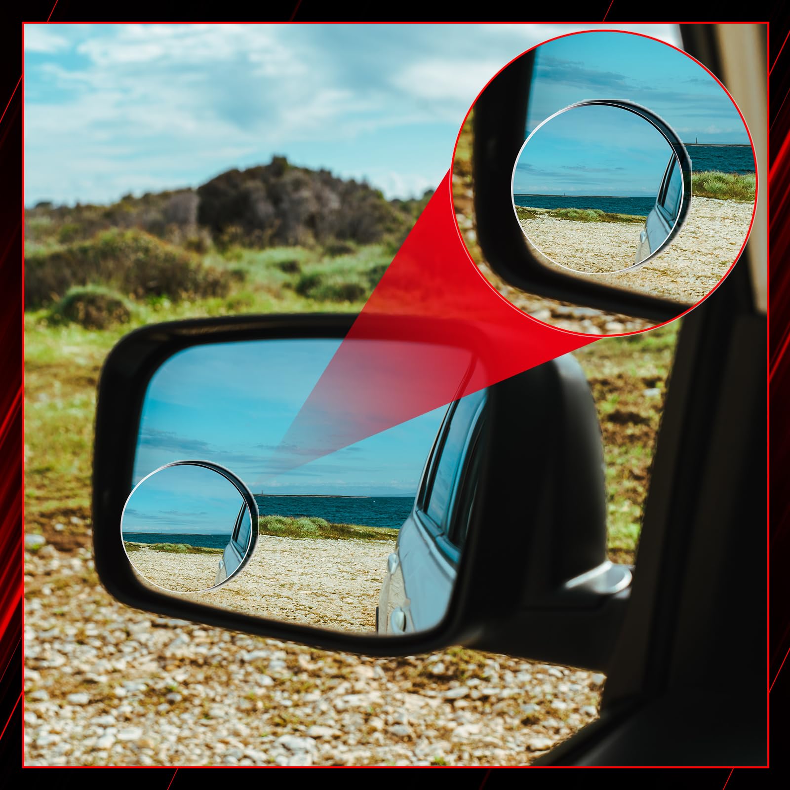 Snapklik.com : Frienda 6 Pcs 2 Blind Spot Blind Side Mirrors, Convex ...