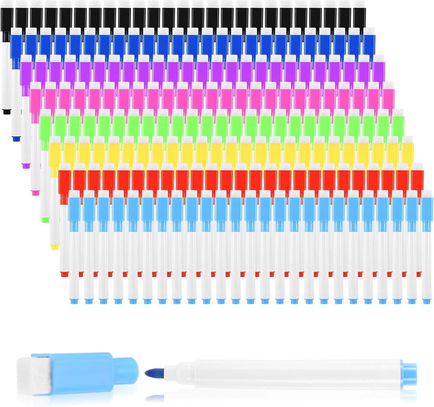 Amazon.com: Kifmurase 200PCS Magnetic Dry Erase Markers with Eraser Cap ...