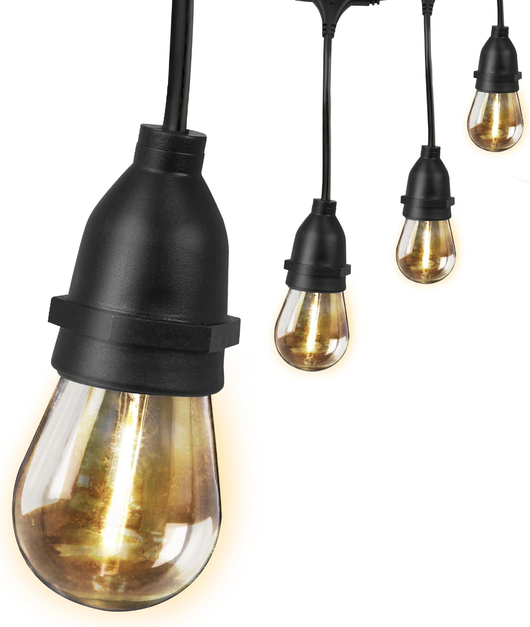 Feit Electric LED String Lights with Flame Bulbs Effect, 12ft ...