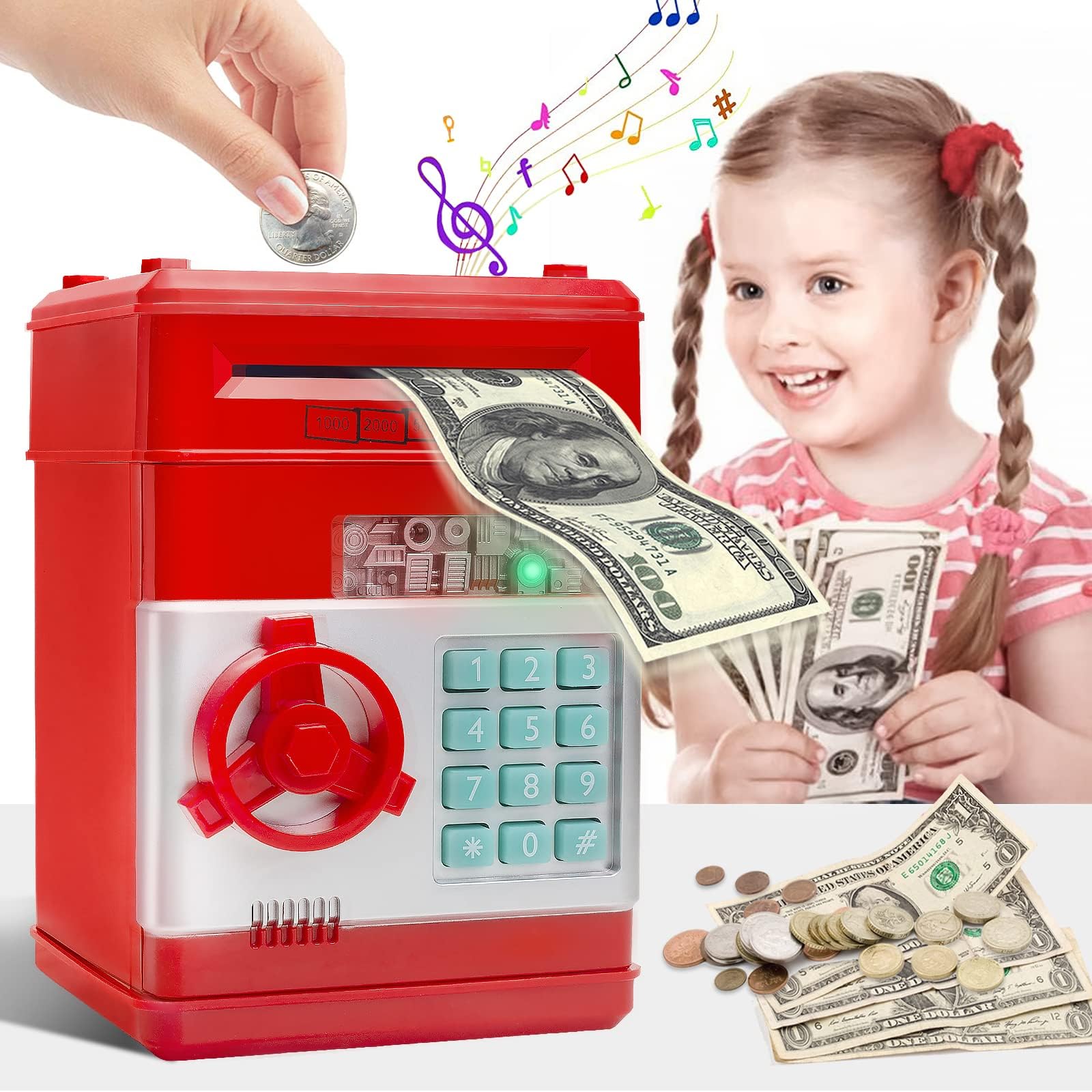Amazon.com : AFFIMS Electronic Piggy Bank, Birthday Toys Gifts for 4 5 ...