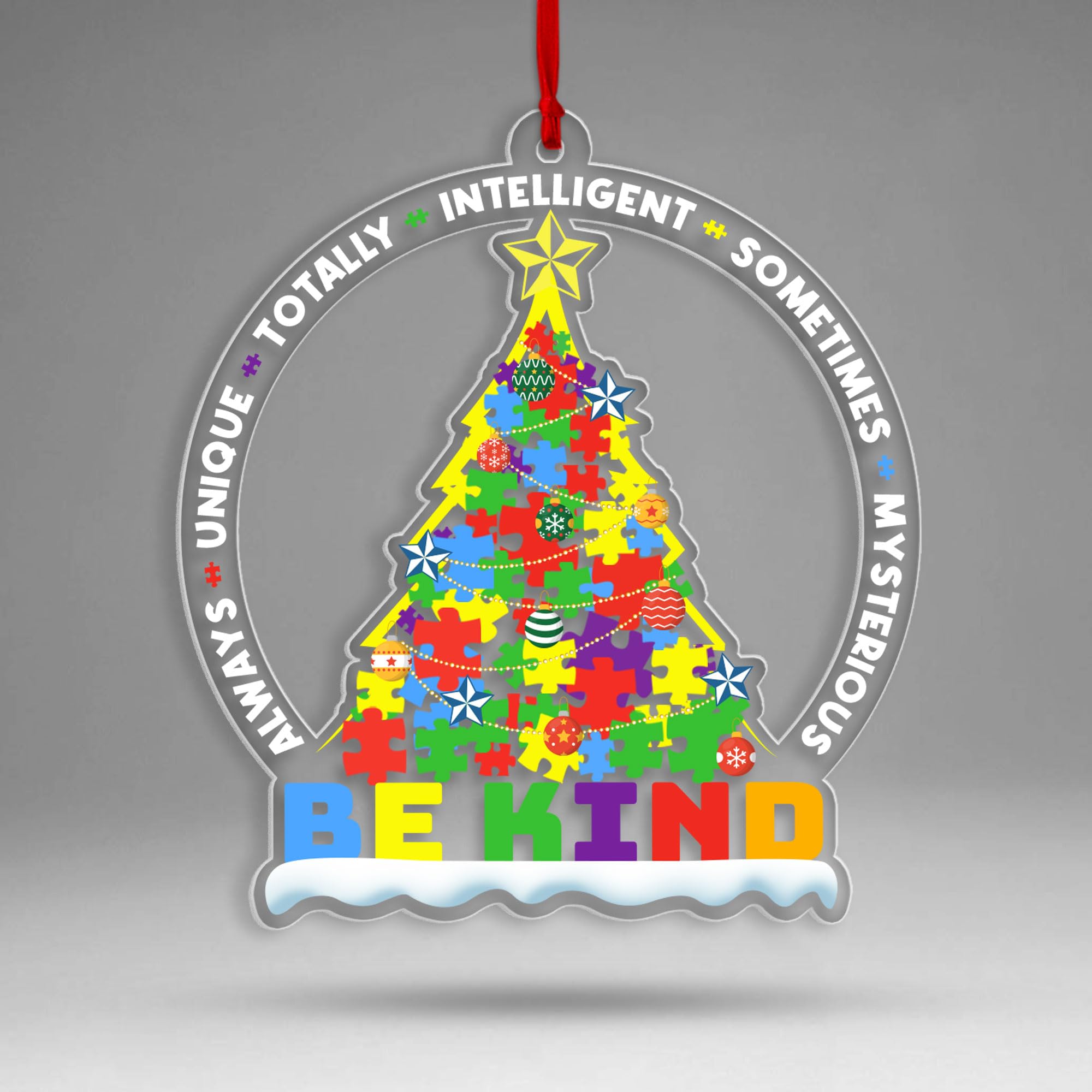 Amazon.com: CEZII Autism Awareness Christmas Ornament 2024, Autism ...