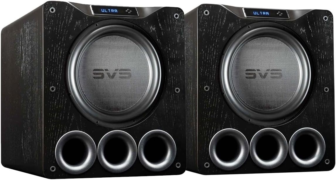 SVS PB16-Ultra Pair 16 Ported Cabinet Subwoofers - Black Oak Veneer in ...