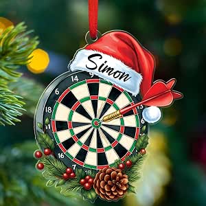 Amazon.com: Dart Board Shaped Ornament Christmas 2025, Personalized ...
