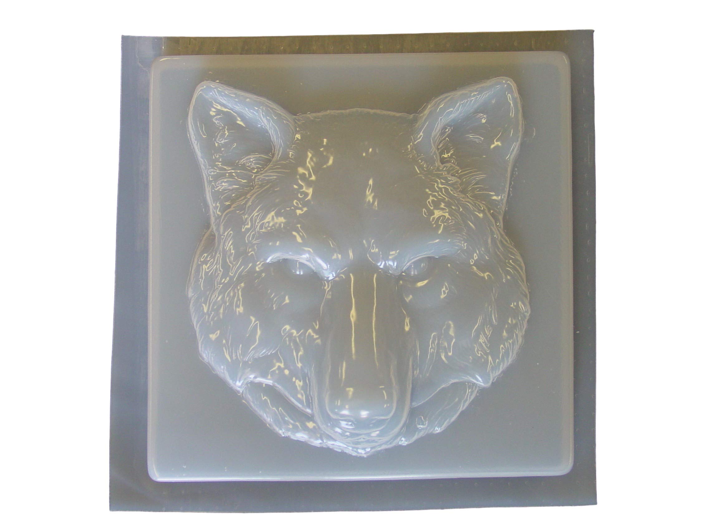 Amazon.com: Wolf Head Plastic Craft Mold to Make into Plaster or ...