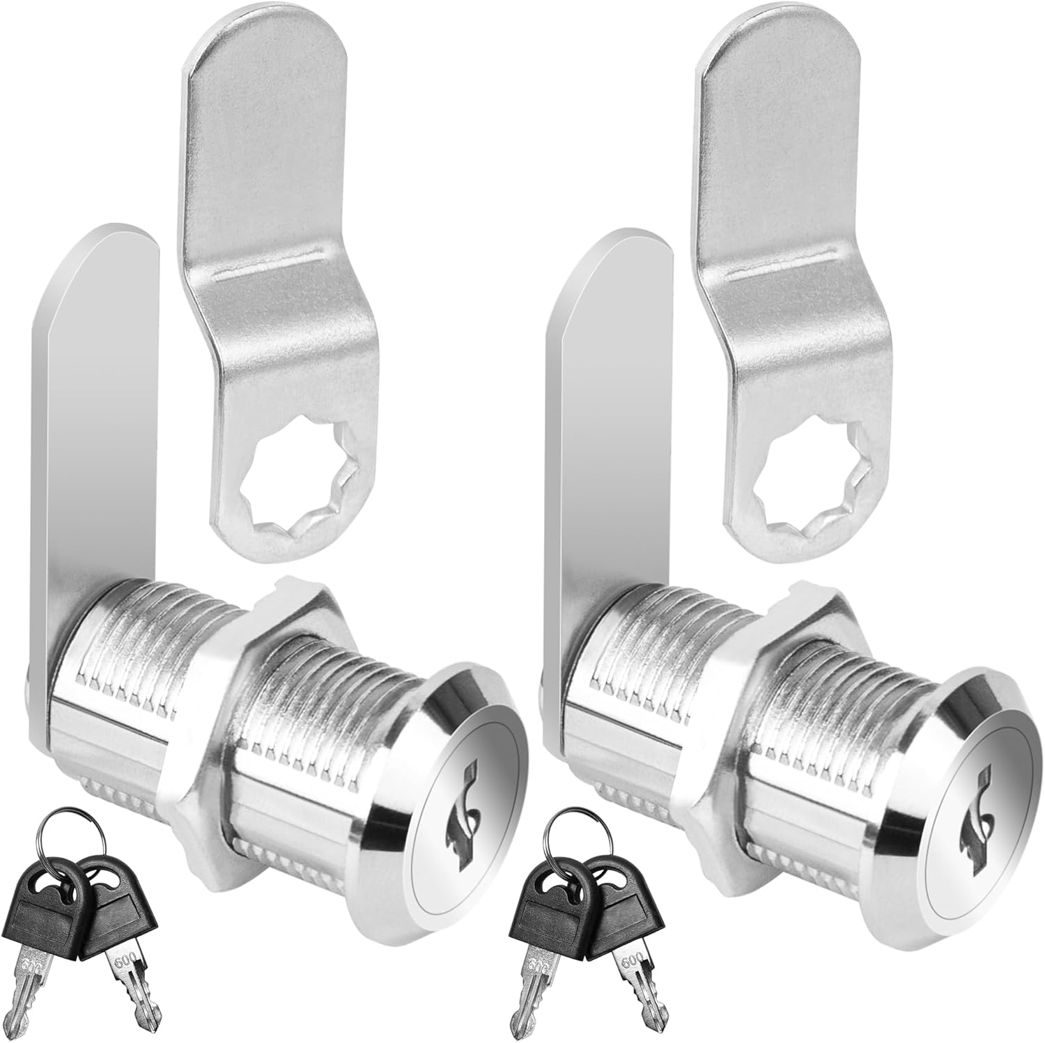 Vrsafan Cabinet Locks with Keys, 2 Pack 1-1/8 Inch Cylinder Lock Cam ...