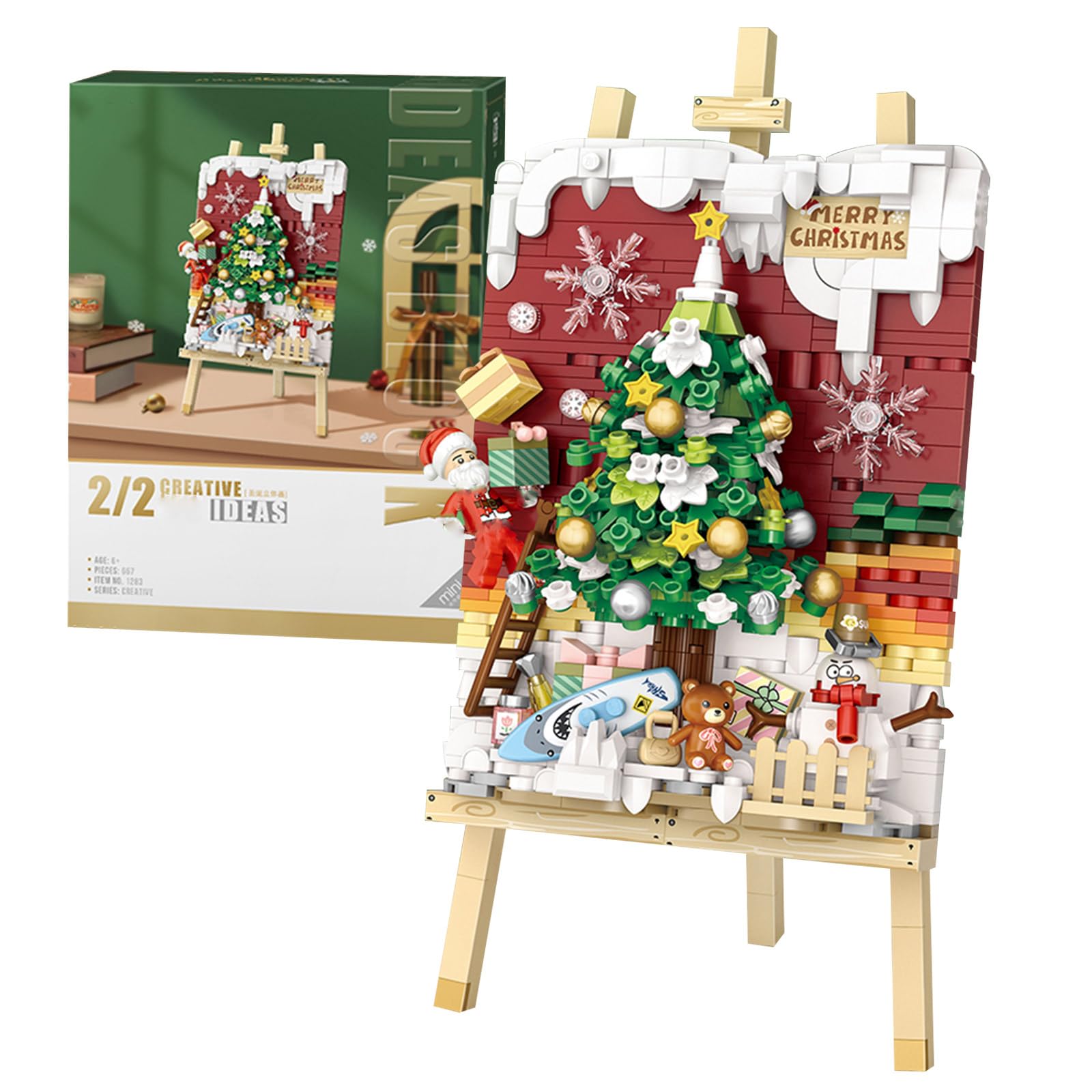 Amazon.com: MEIEST Mini Building Blocks Christmas 3D Painting Model Set ...