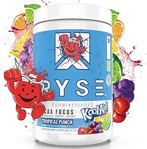 Amazon.com: RYSE BCAA Focus Powder - Kool-Aid Tropical Punch - BCAA ...
