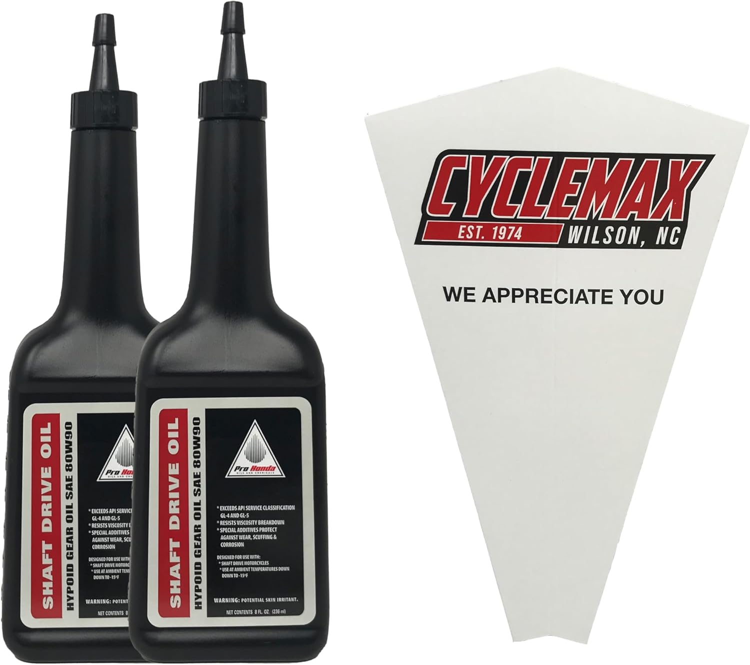 Amazon.com: Cyclemax Two Pack compatible with Honda 8oz Shaft Drive Oil ...