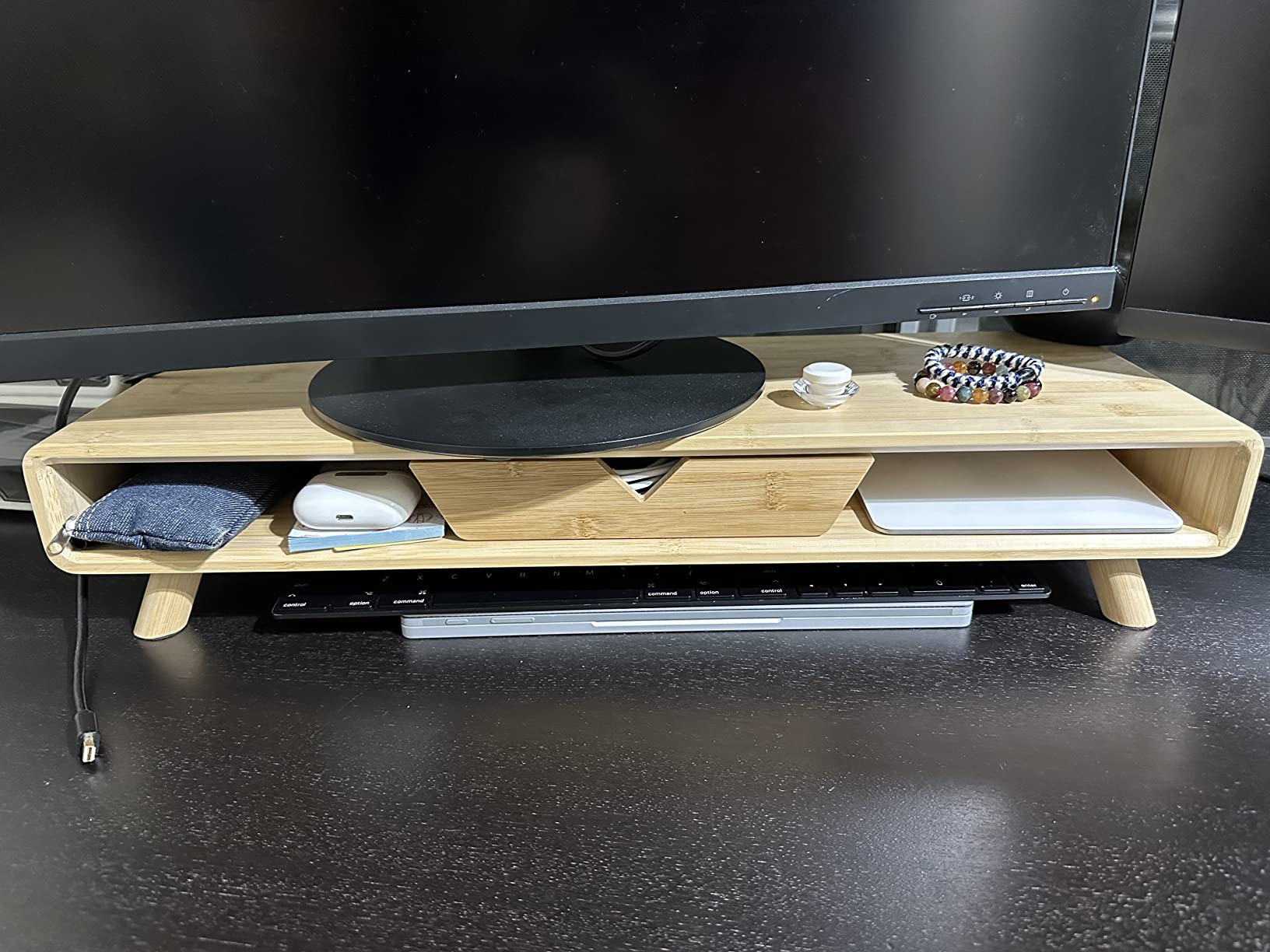 $8/mo - Finance Homerays Bamboo Monitor Stand Riser, No Assembly ...