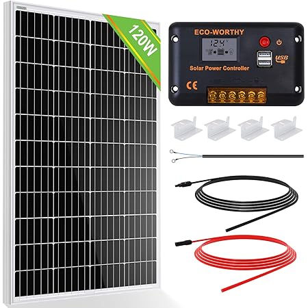 Amazon.com : Topsolar Solar Panel Kit 100 Watt 12 Volt Monocrystalline ...