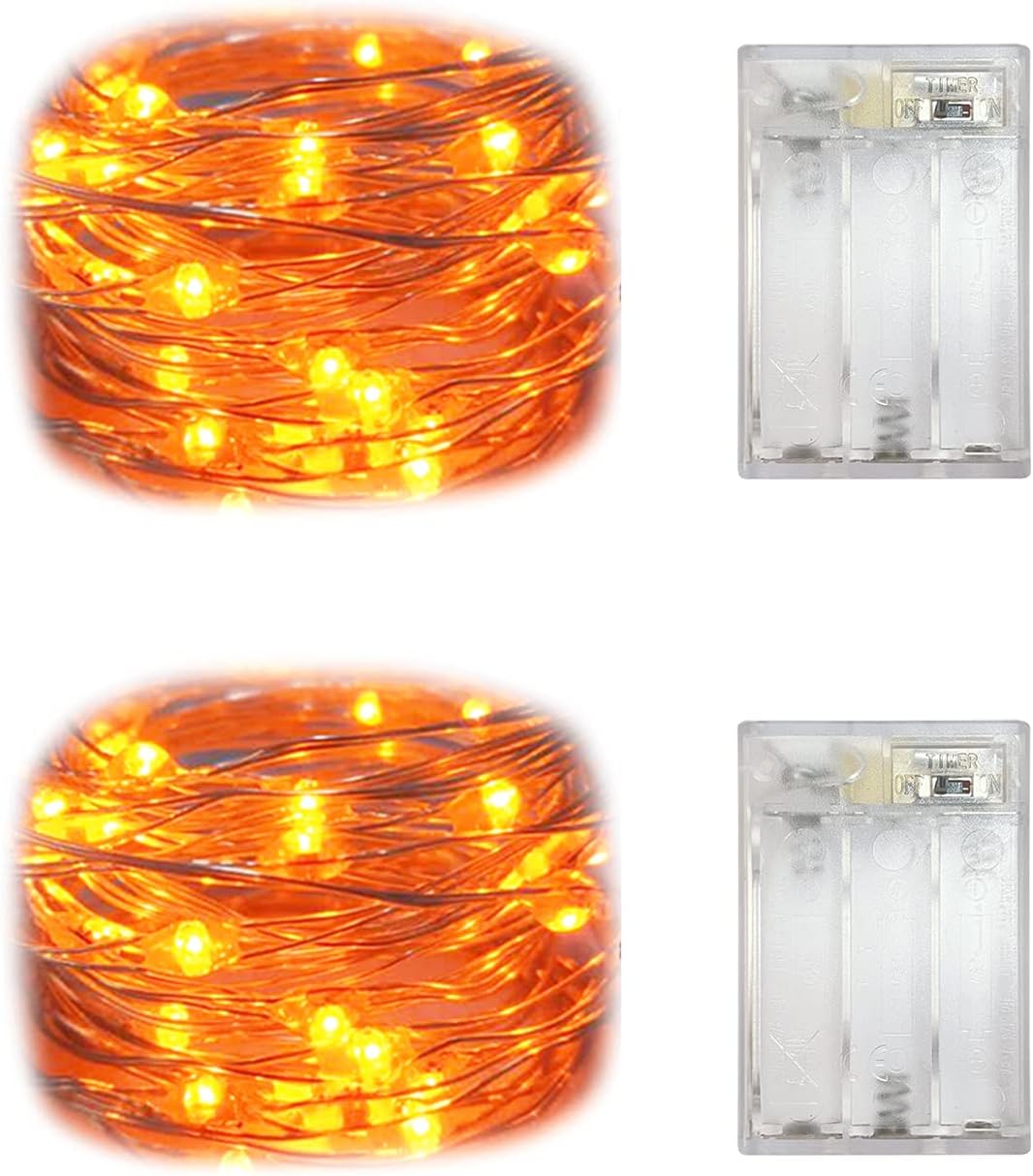 Amazon.com: Yongzhenlite Set of 2 Battery Operated Mini Led Fairy Light ...