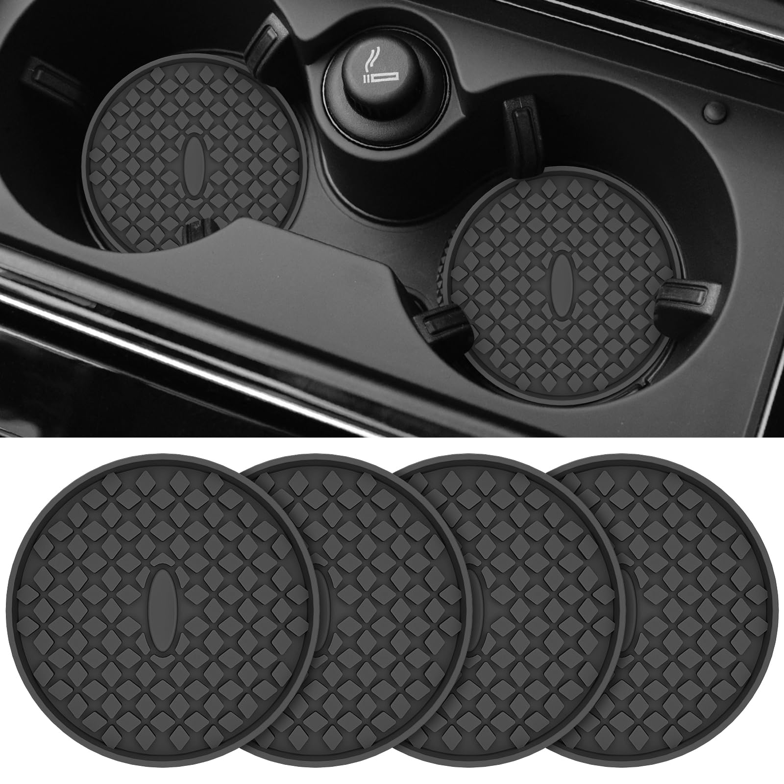 Amazon.com: ME.FAN Car Cup Coasters [4 Pack] Silicone Car Coasters/Cup ...