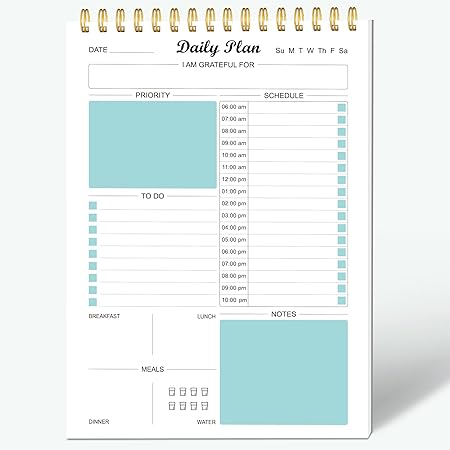 Amazon.com : Daily Planner Notepad Undated To Do List Planning Pad ...