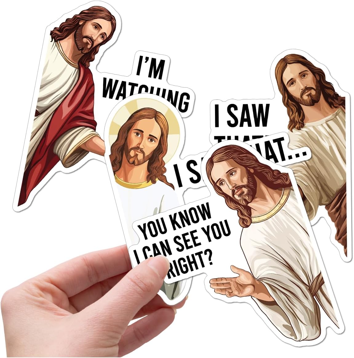 Amazon.com - I Saw That, Jesus Funny Car Sticker, 7 inches - Funny Car ...