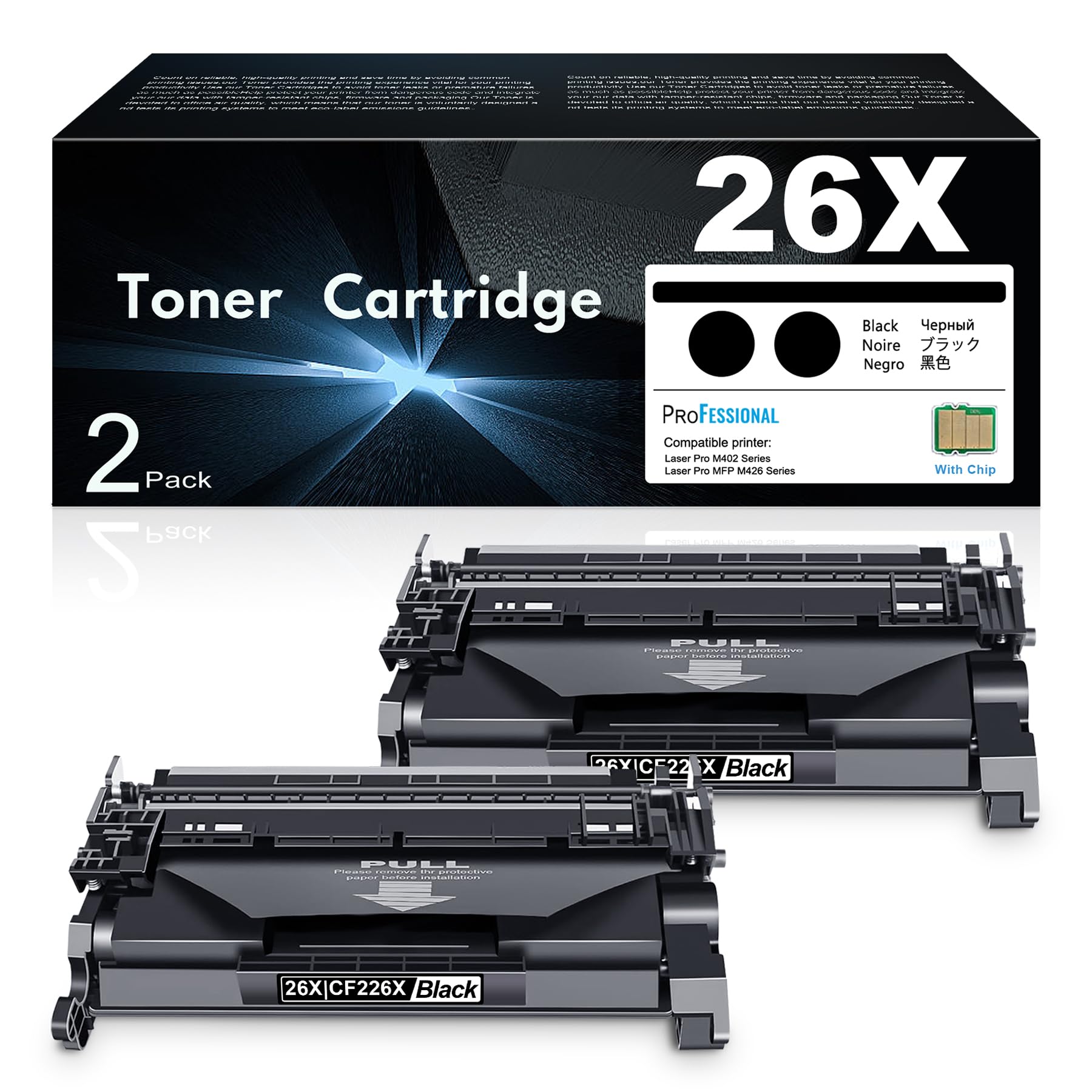 Amazon.com: 26X CF226X Black High-Yield Toner Cartridge with Chip ...