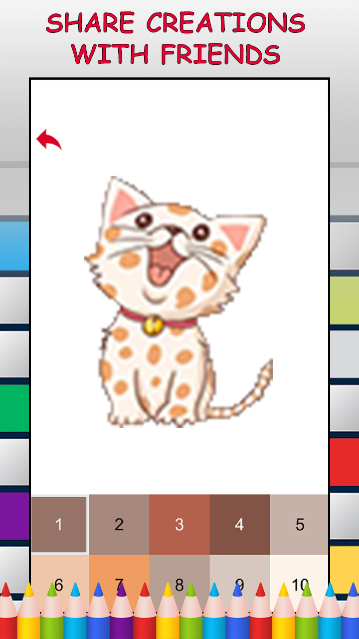 Cartoon Cats Color by Number - Free Pixel Art Game - Coloring Book ...