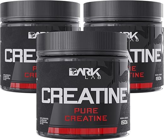 Creatina 100% Pura Monohidratada 150g Dark Lab (3 Potes de 150g (450g ...