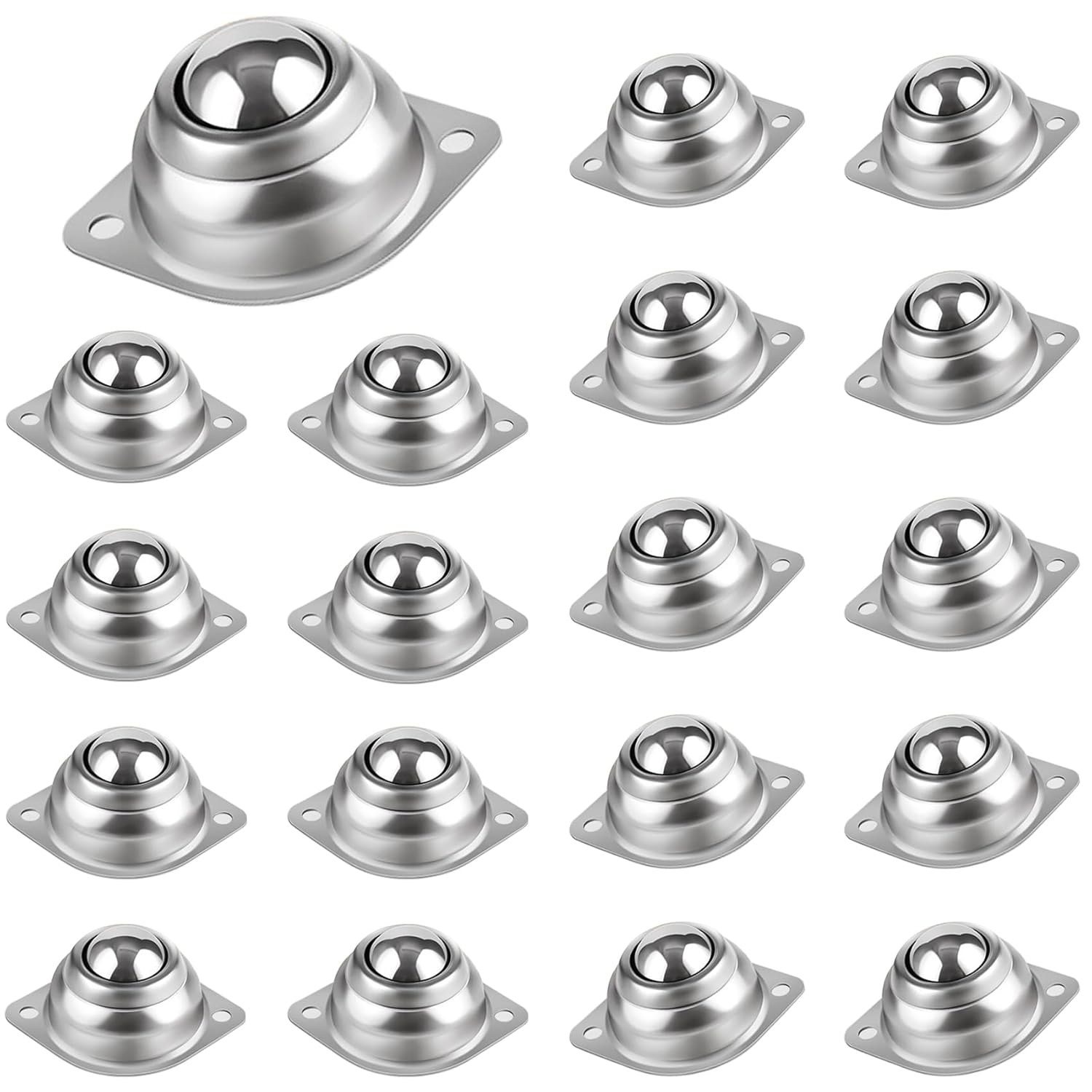 20PCS 1" Ball Transfer Units Carbon Steel Roller Ball Transfer Bearings ...