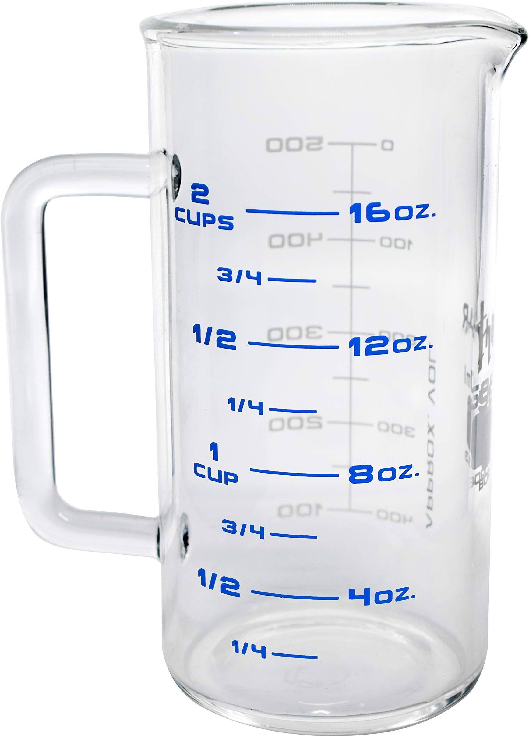 Amazon.com: Glass Measuring Cup with Handle, Three Scales (OZ, Cup, ML ...