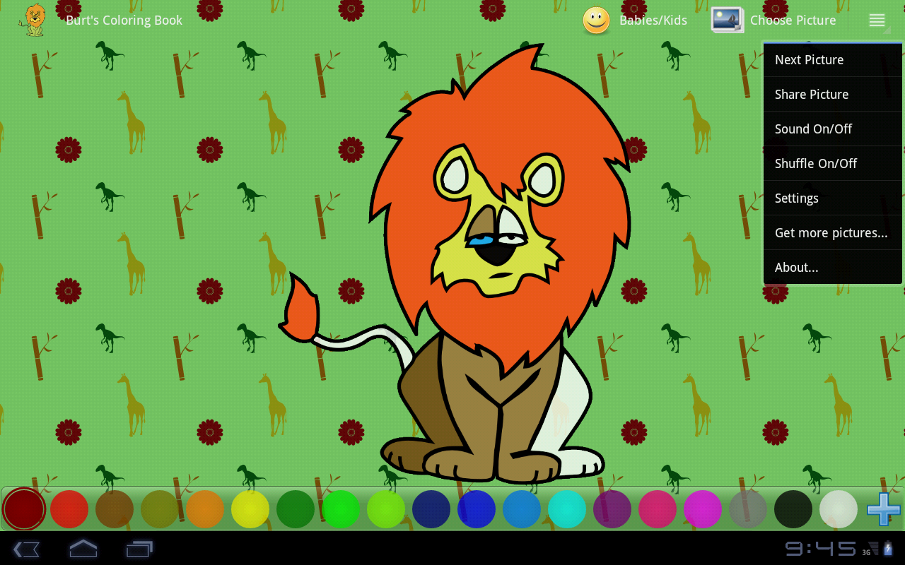 Burt's Coloring Book HD - App on Amazon Appstore