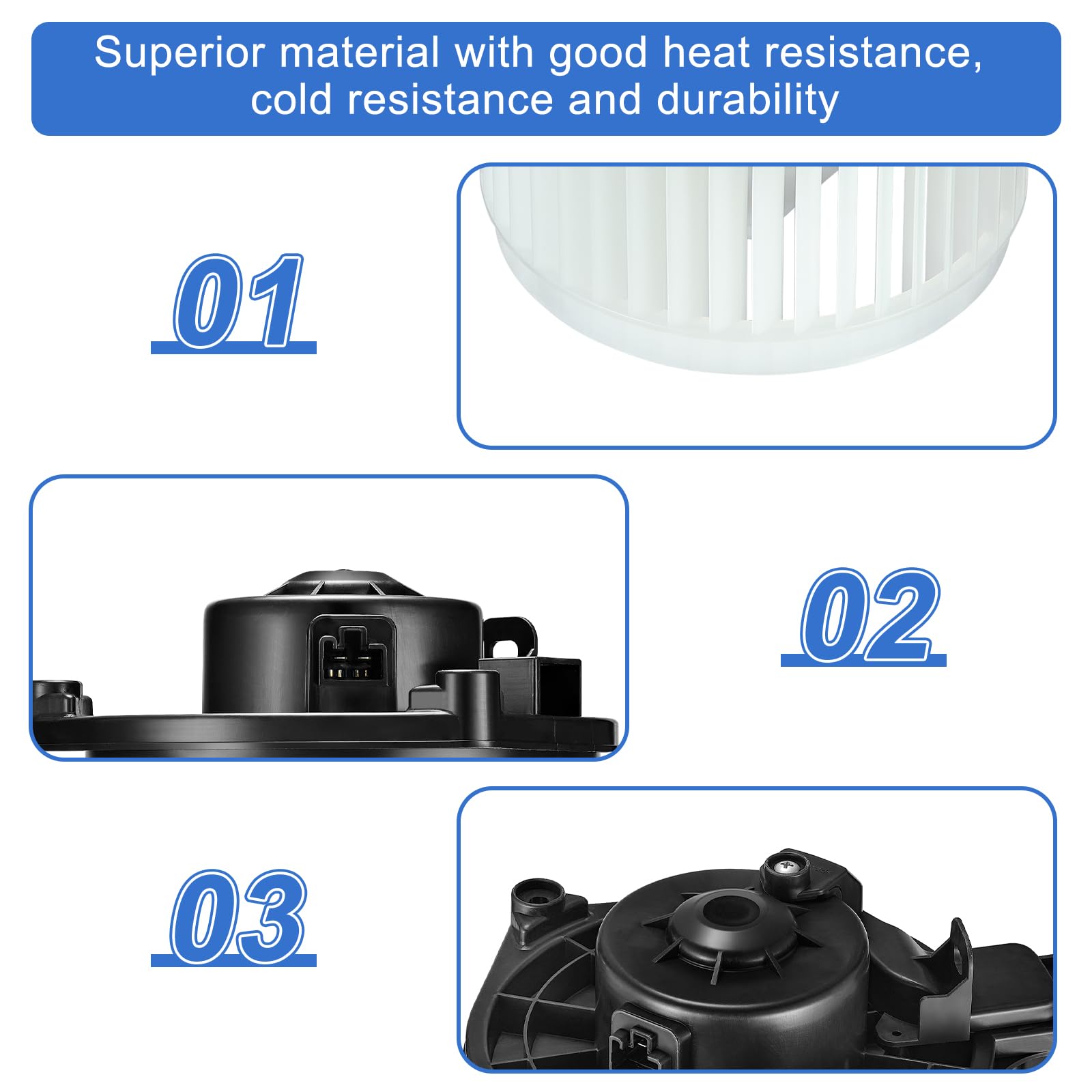 BDFHYK AC Heater Blower Motor Fan 700188 Compatible with 2005-2015 ...