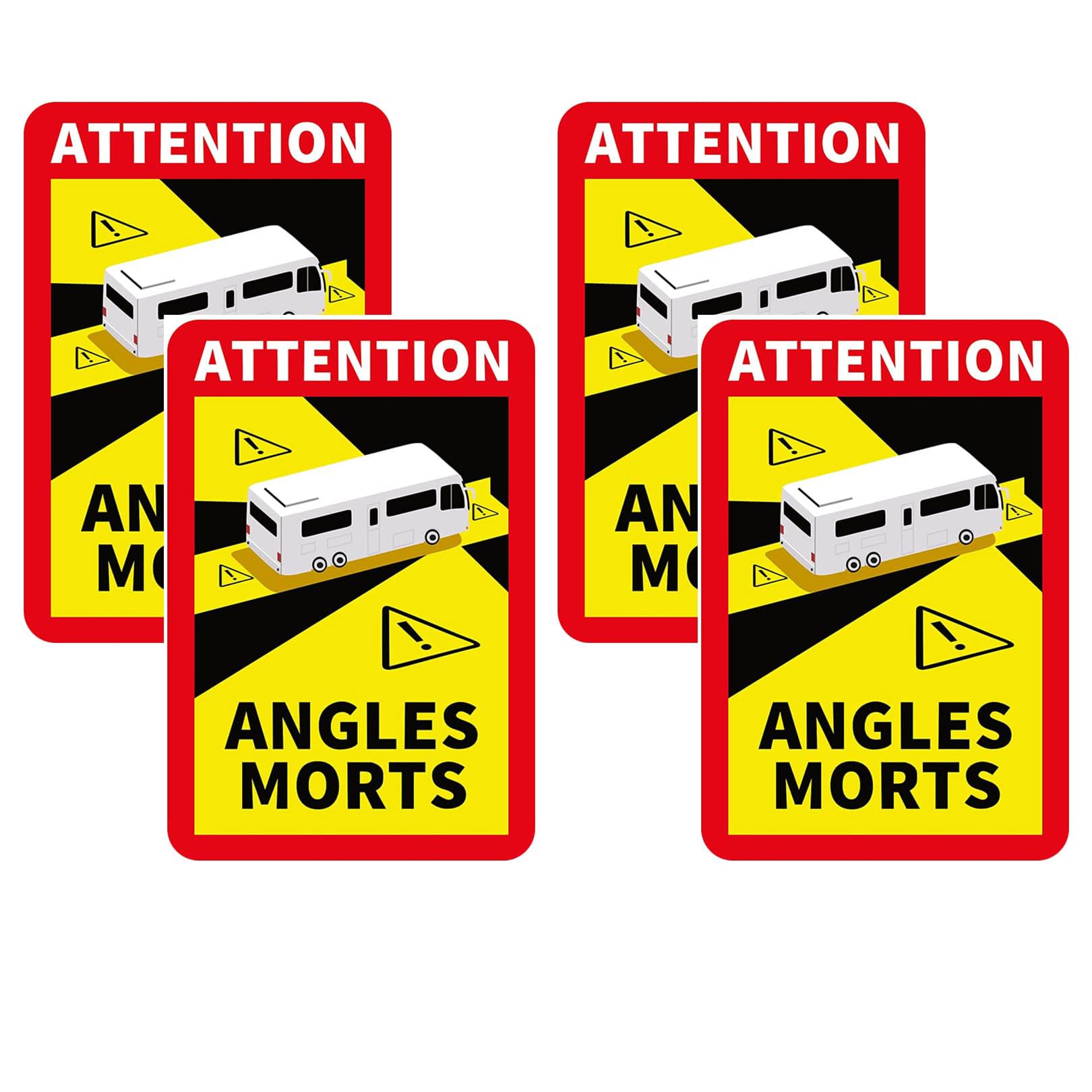 4Pcs Angles Morts Sticker Motorhome Angles Morts Sticker for Blind ...