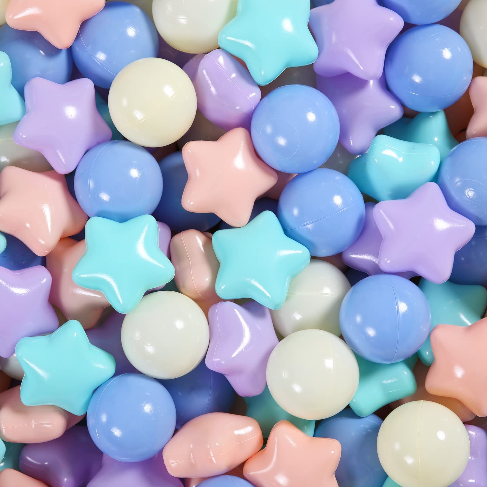 Amazon.com: STARBOLO Star Ball Pit Balls for Ball Pit - 100pcs Crush ...