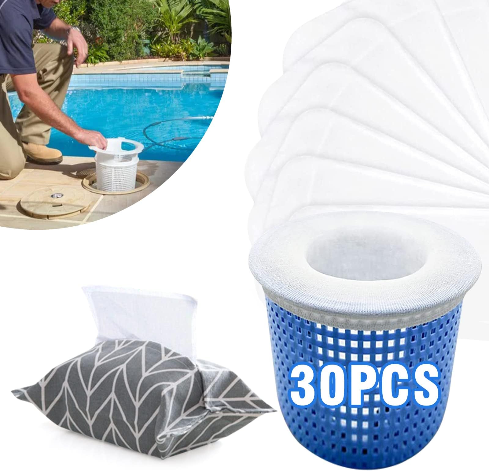 Amazon.com : MPINOI 30PCS Pool Skimmer Filter Socks for Above Ground ...