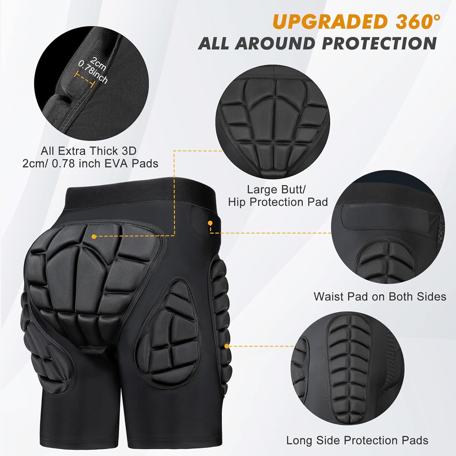 Hip Protection Pads Shorts,3D Hip Protection Eva Butt Pads Protective ...