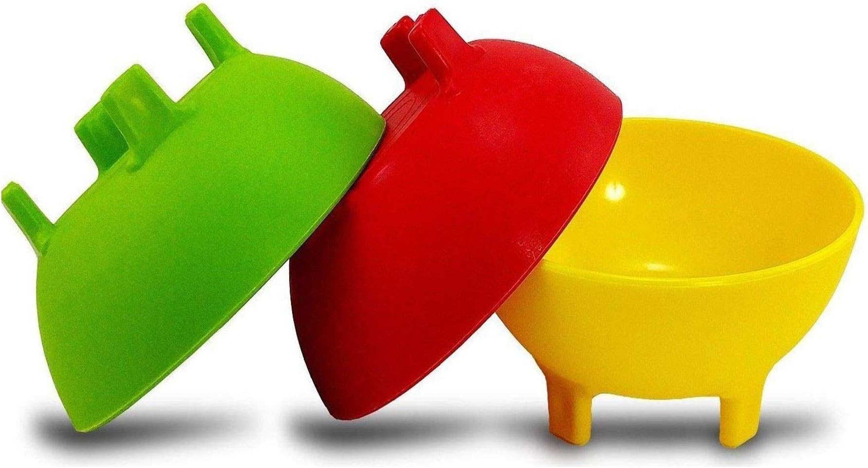 Amazon.com | IMUSA USA Plastic Salsa Dishes 3-Piece, Red, Orange, Green ...