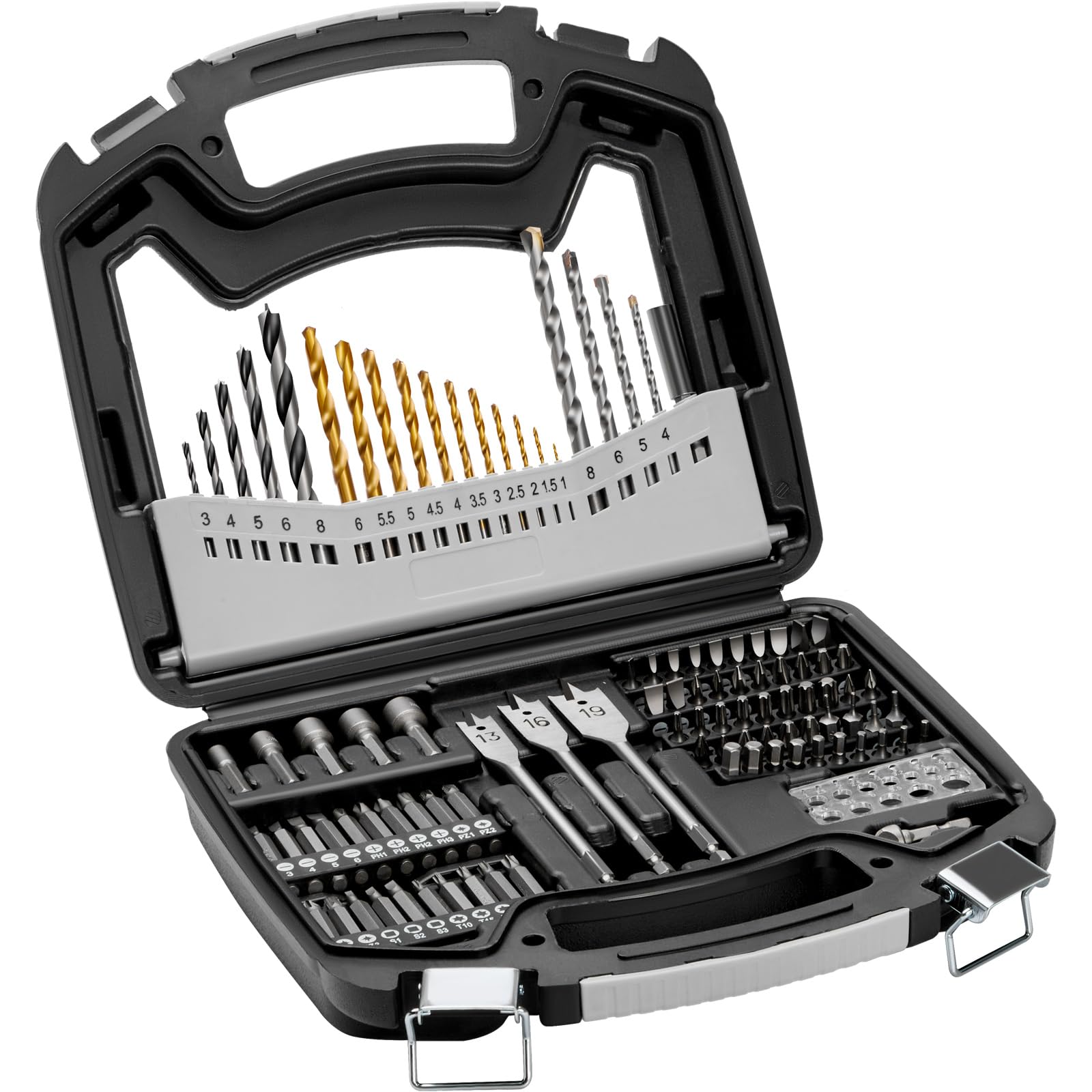 Amazon.com: VEVOR Drill Bit Set, 101 Pieces Drill and Driver Bit Set ...