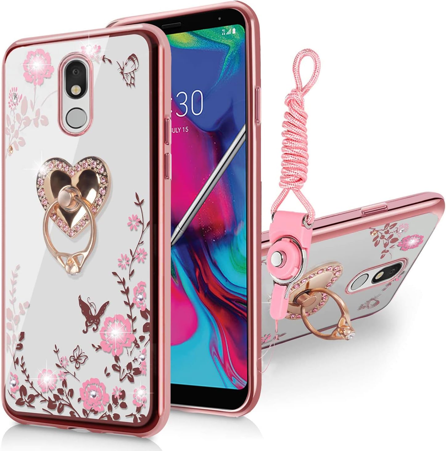 Amazon.com: nancheng for LG Stylo 5 Case Girls Women Glitter Cute ...