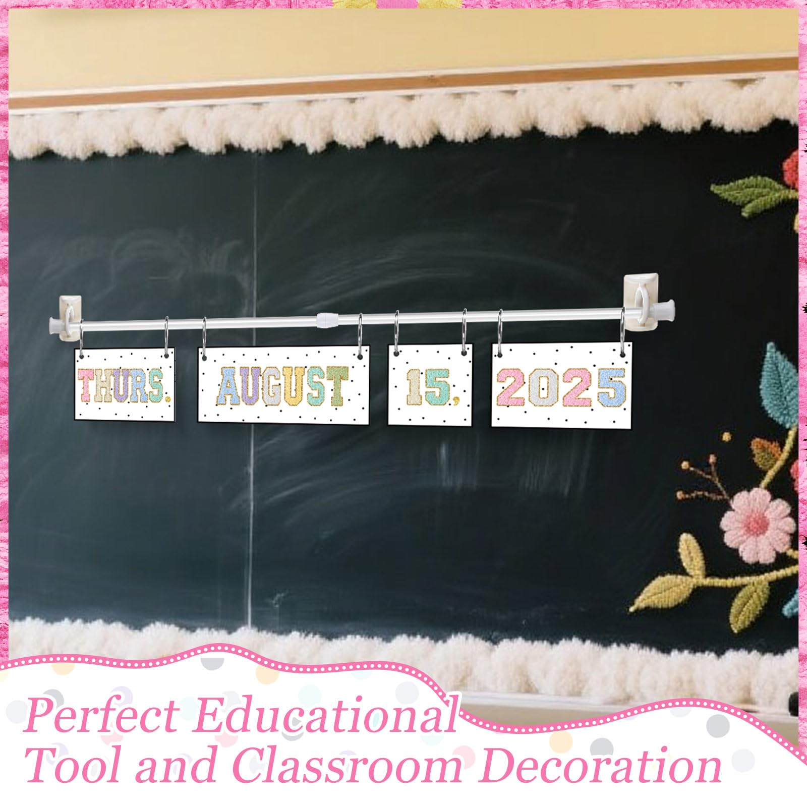 Snapklik.com : TecUnite Chenille Calendar Bulletin Board Set Classroom ...