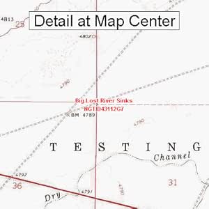 Amazon.com: USGS Topographic Quadrangle Map - Big Lost River Sinks ...