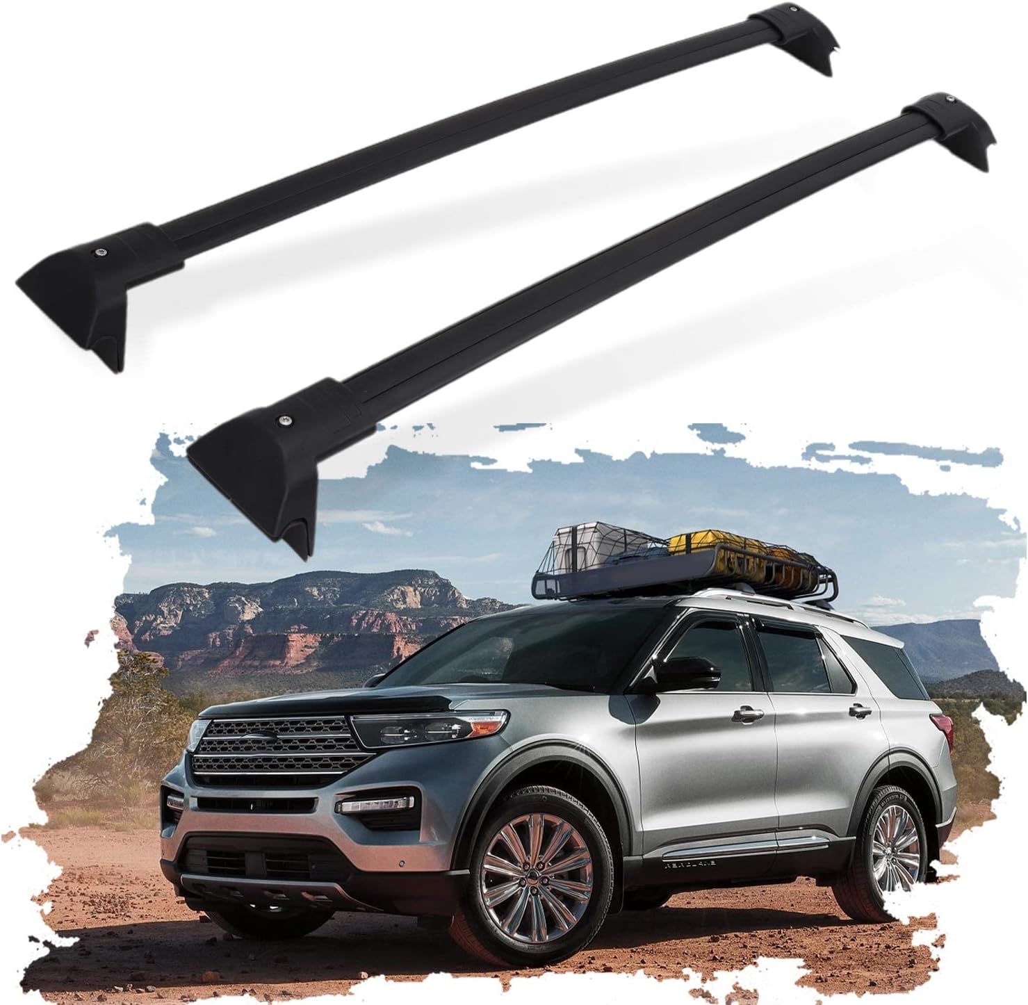All Aluminum 220lbs Cross Bar Roof Rack for Ford Explorer 2020-2023 ...