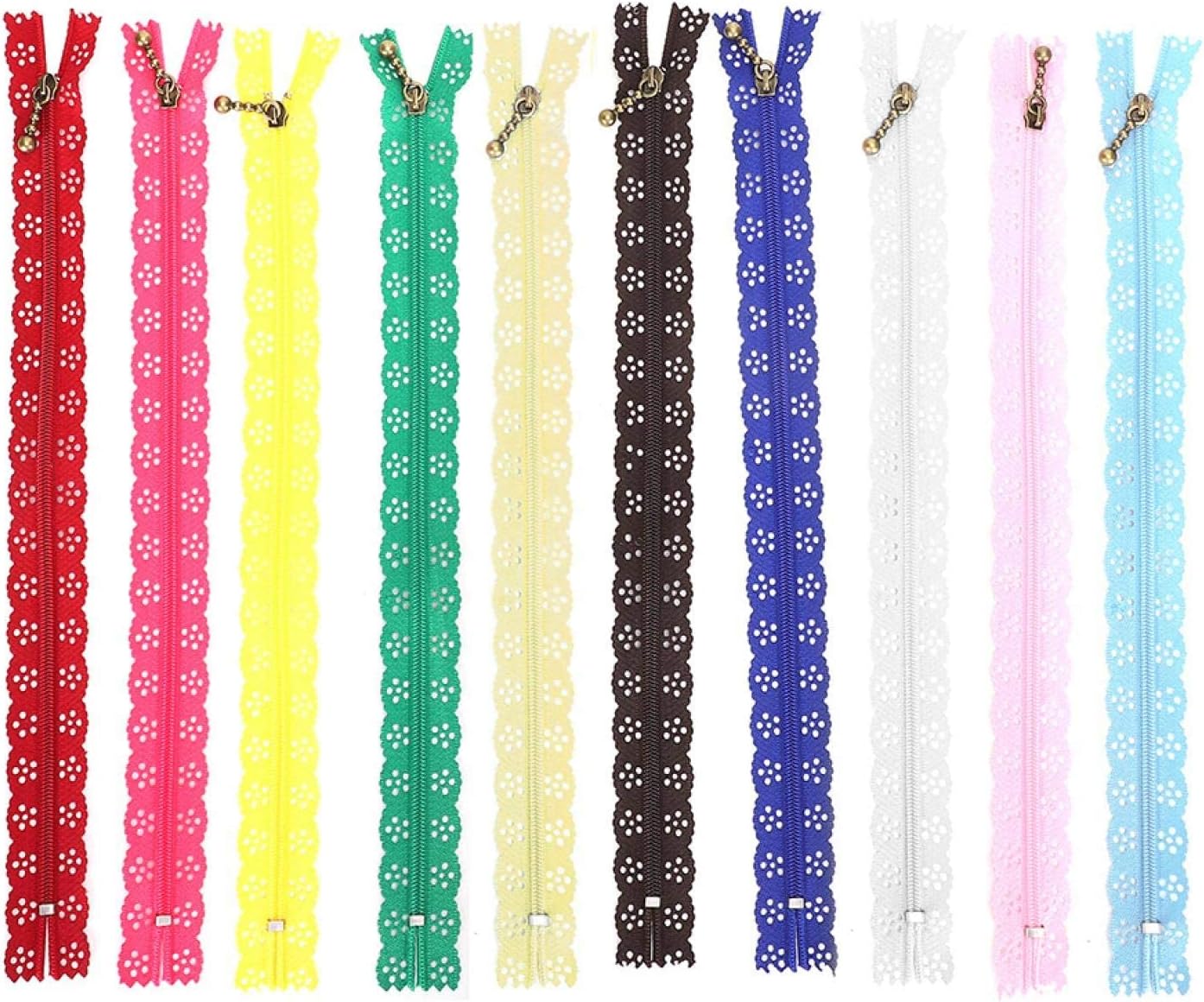 WKXFJJWZC 40PCS 16 Inch (40cm) DIY Star Shape Nylon Coil Flower Zipper ...