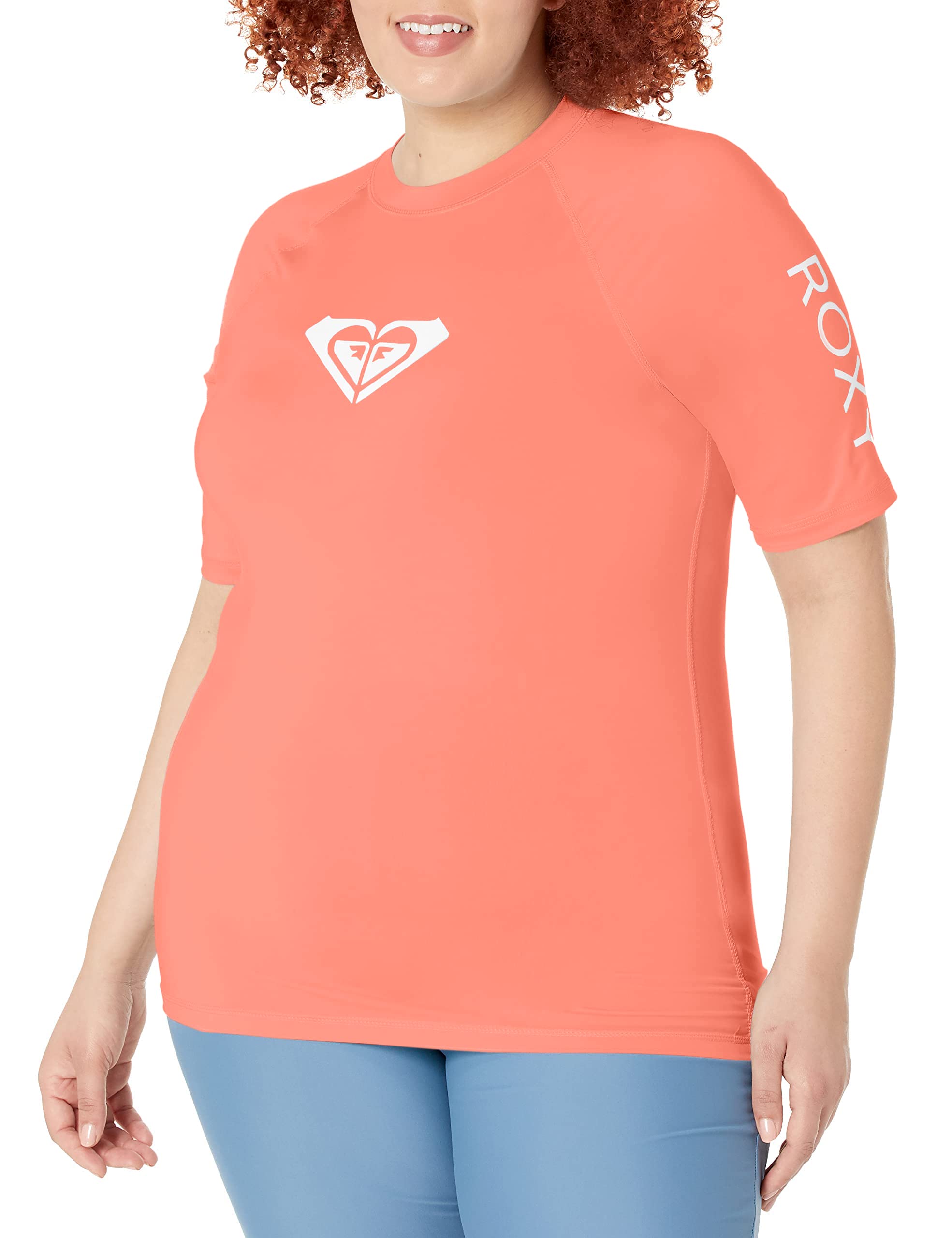 Snapklik.com : Roxy Womens Standard Short Sleeve Rashguard UPF 50+