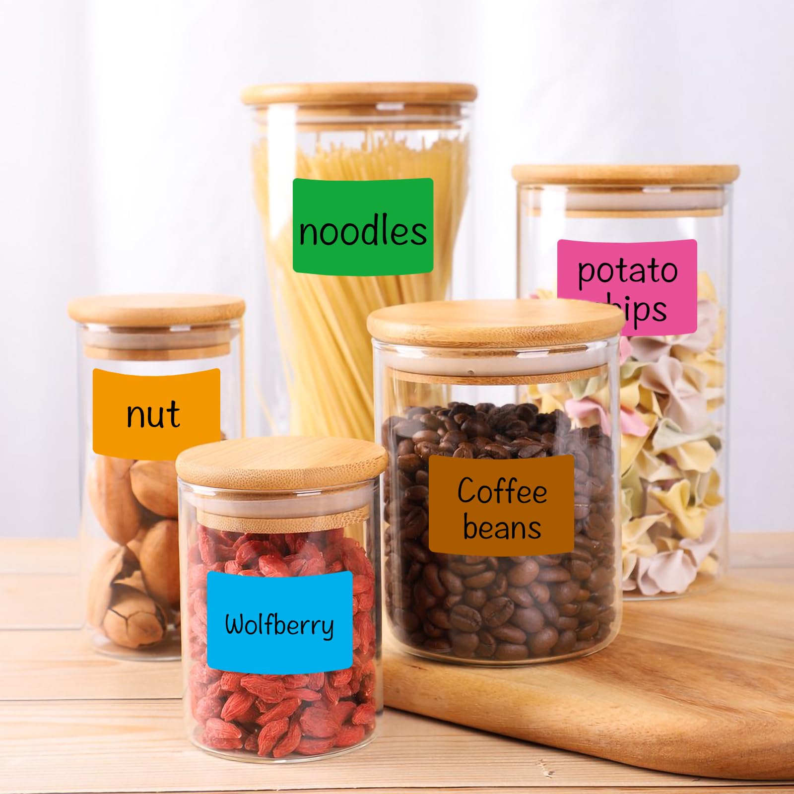 Snapklik.com : Colored Labels Stickers 600 Pieces, Rectangular Large ...