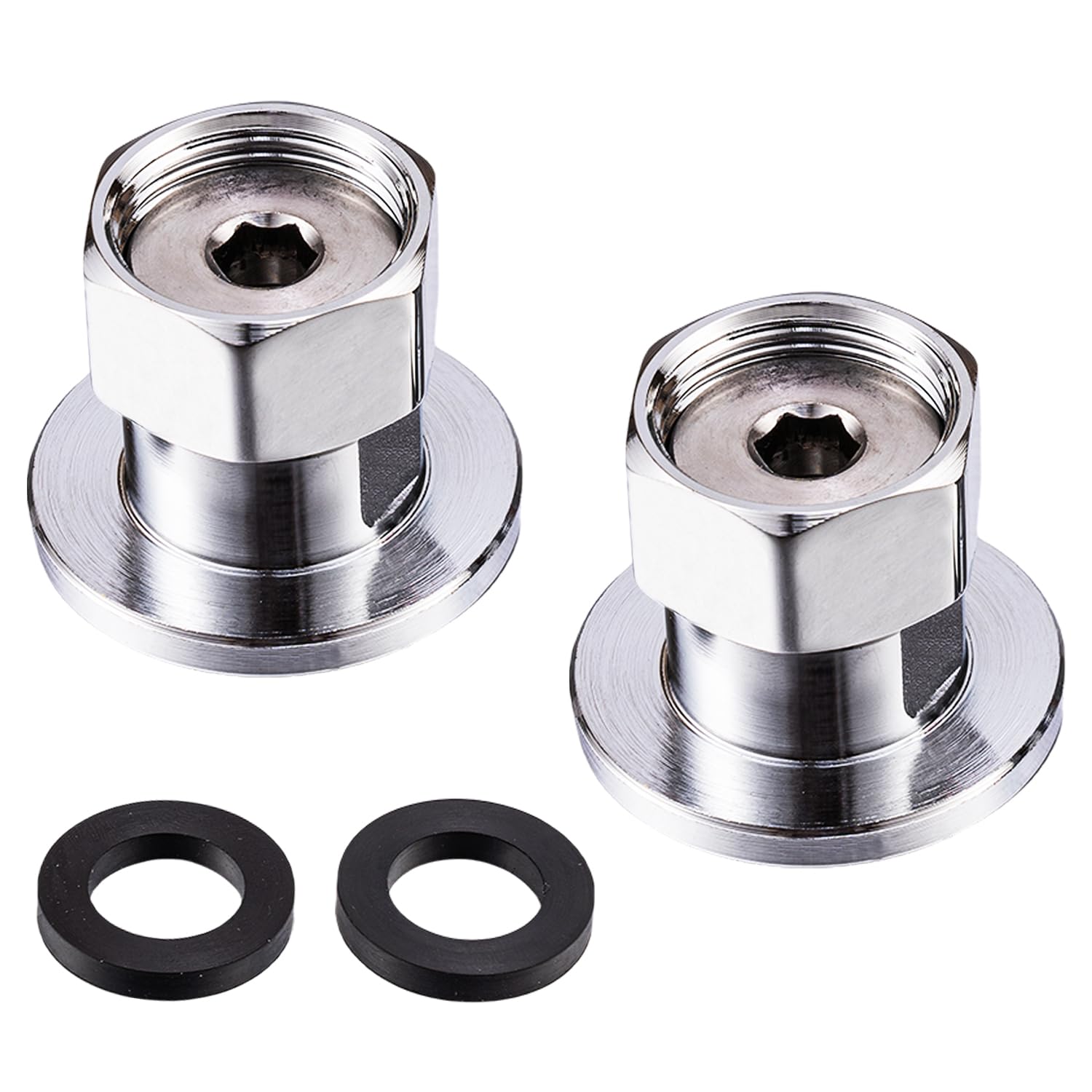 Amazon.com: Phivan Commercial Faucet Parts Brass Coupling Flanges 1/2 ...