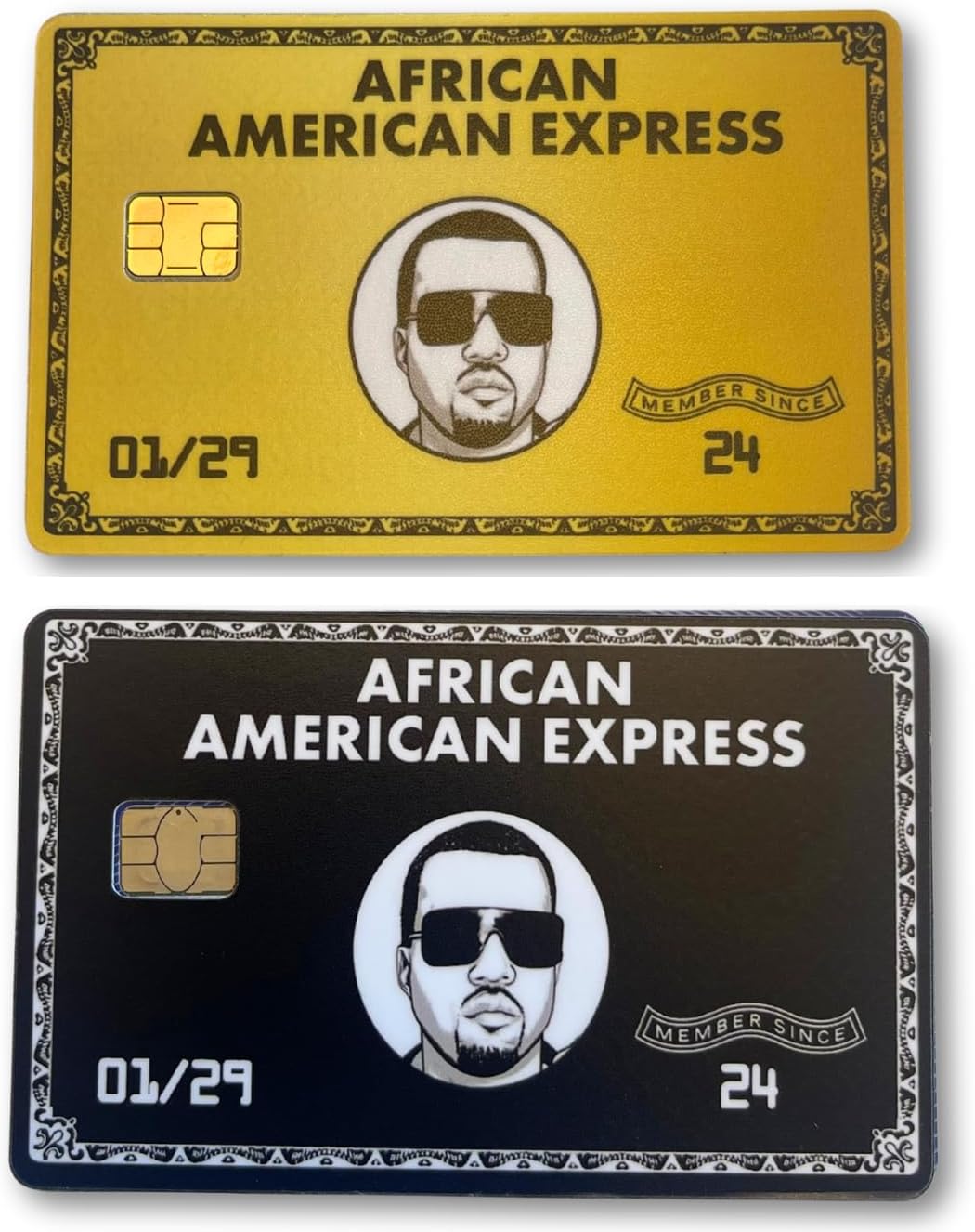 Amazon.com: 2 Pack African American Express Credit Card Skin with Chip ...